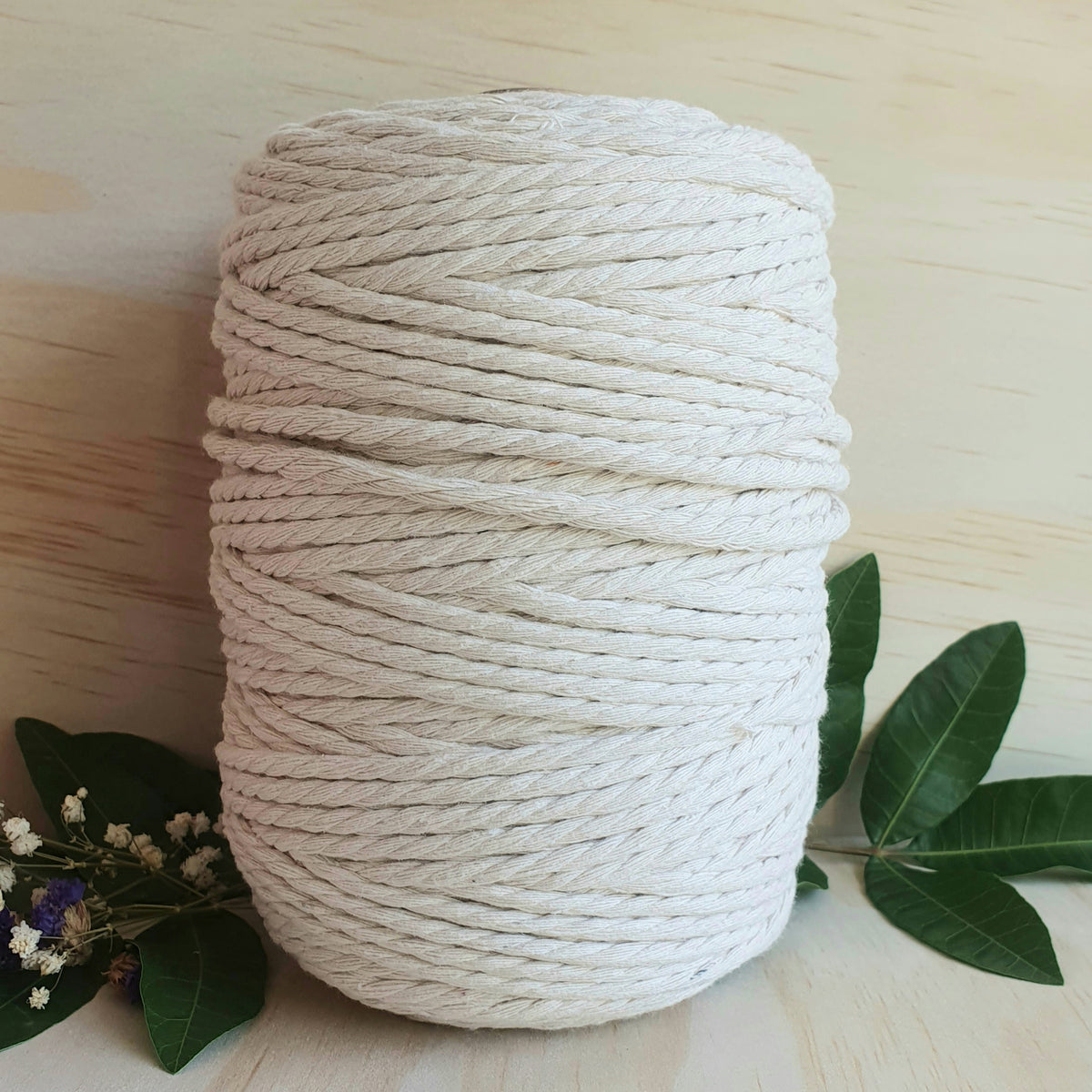 Natural Cotton Macrame Cord - 4mm 3ply twisted 1kg – Natural Mystic Macrame